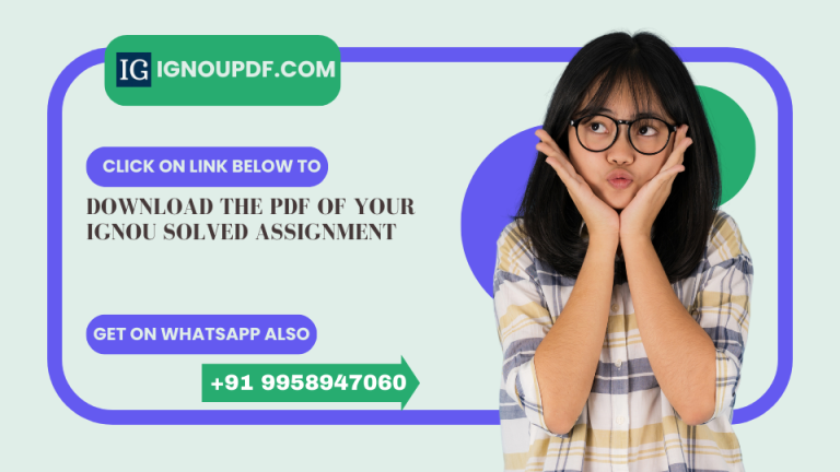IGNOU Solved Assignments 2023-24 | 2024-25
